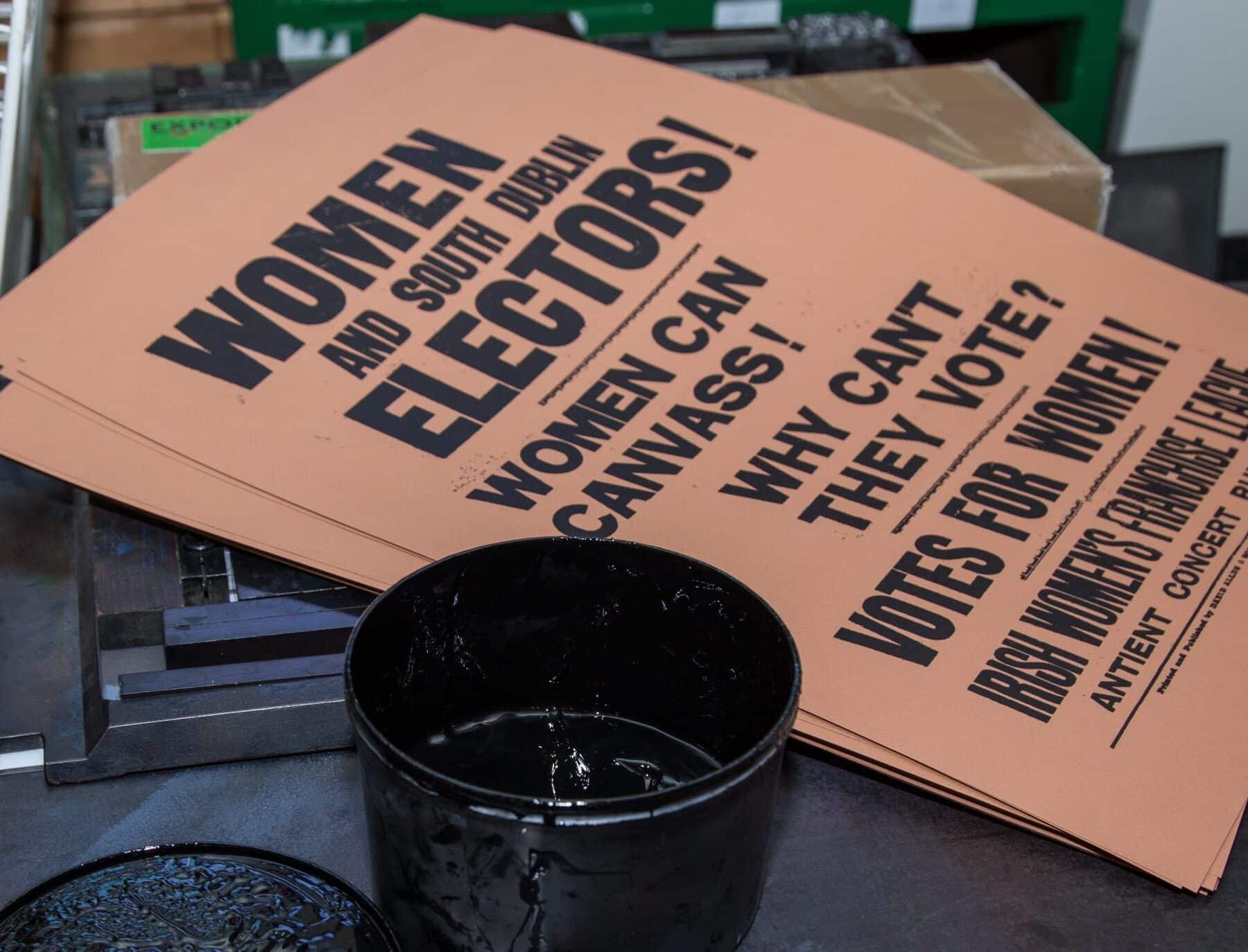 A Replica Project - Irish women's suffrage poster - National Print Museum