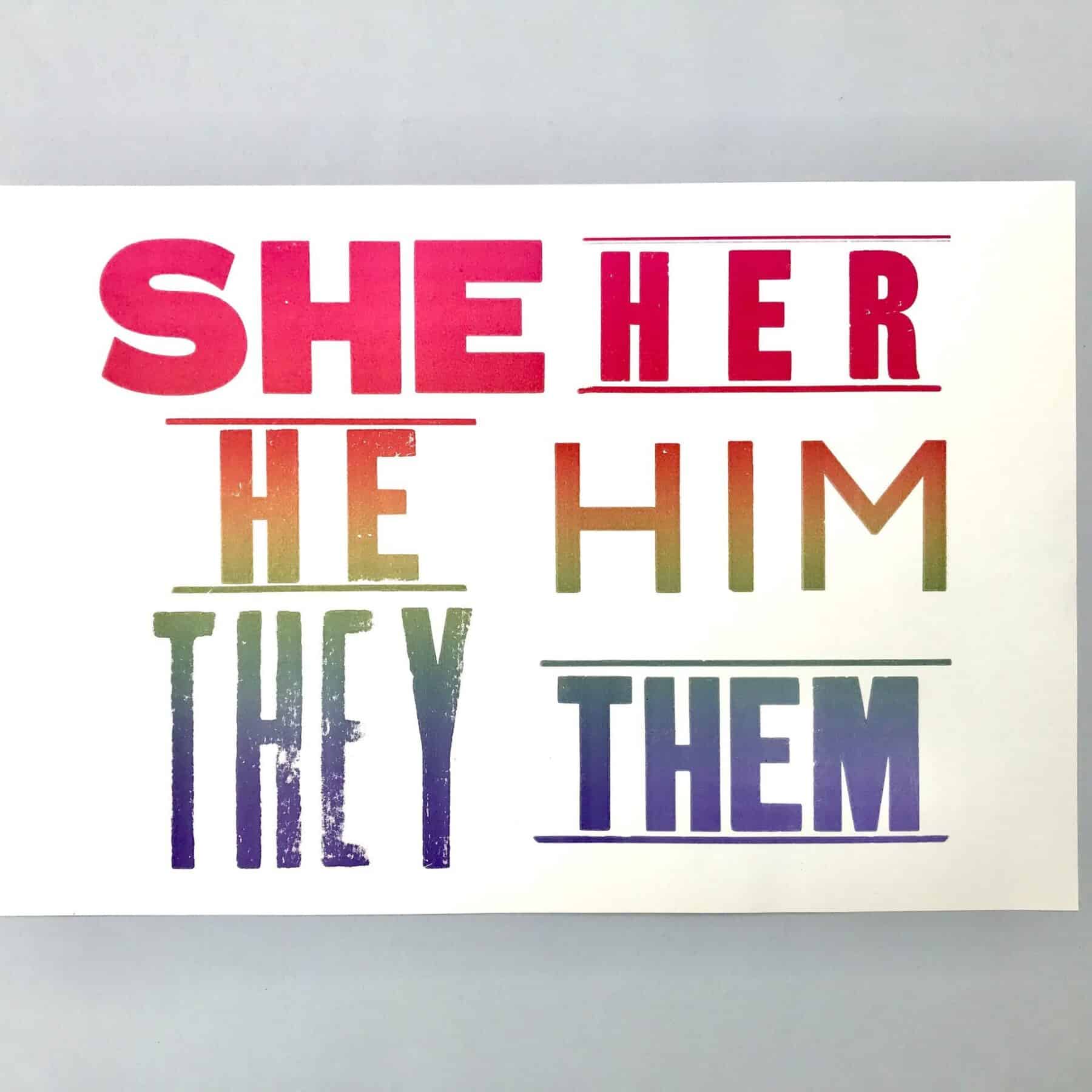 Pronoun Poster - National Print Museum